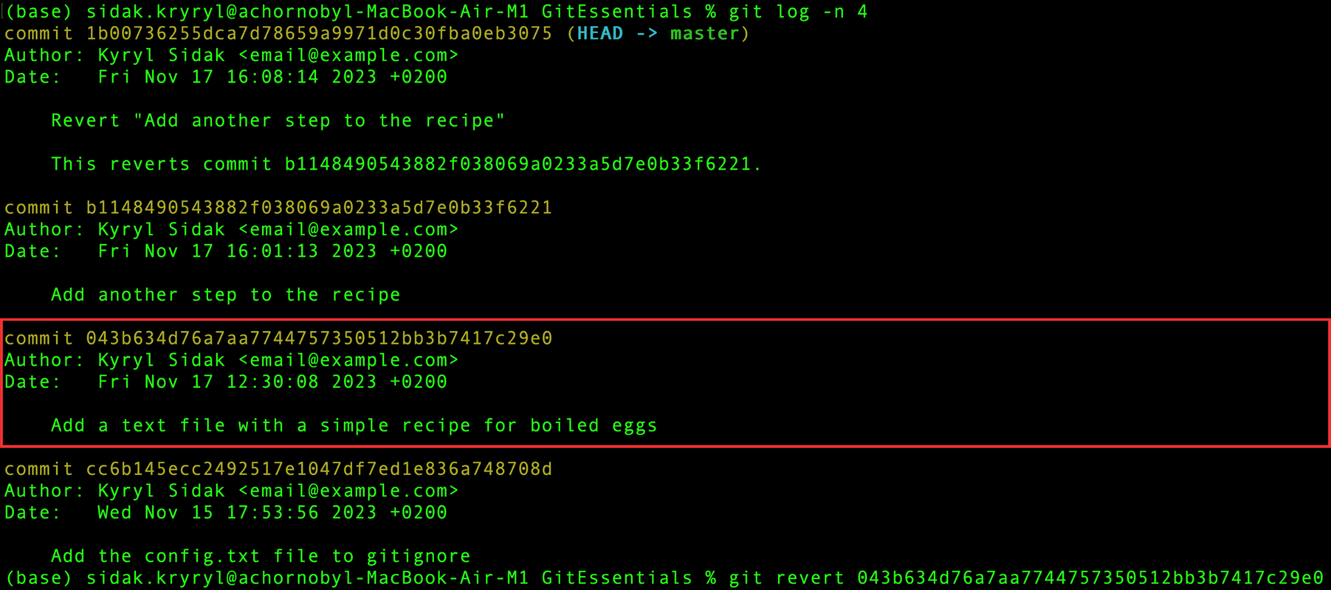 there is a commit where the recipe txt file was added revert this ...